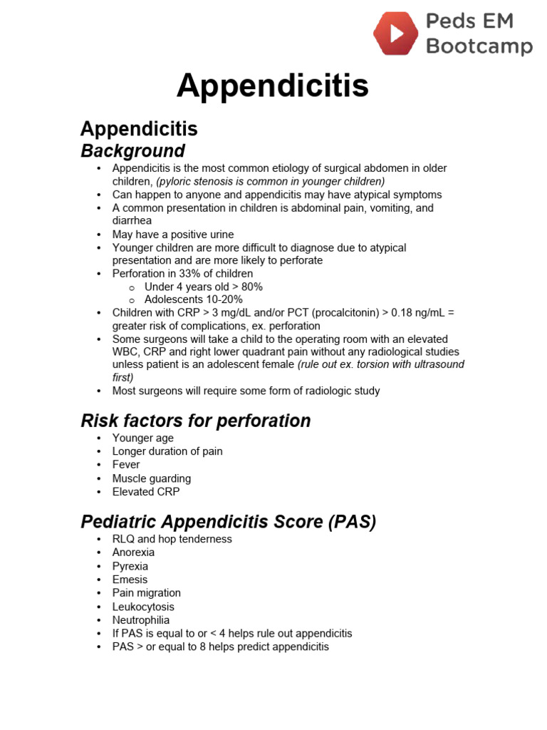 Appendicitis | PDF | Self-Improvement | Science & Mathematics