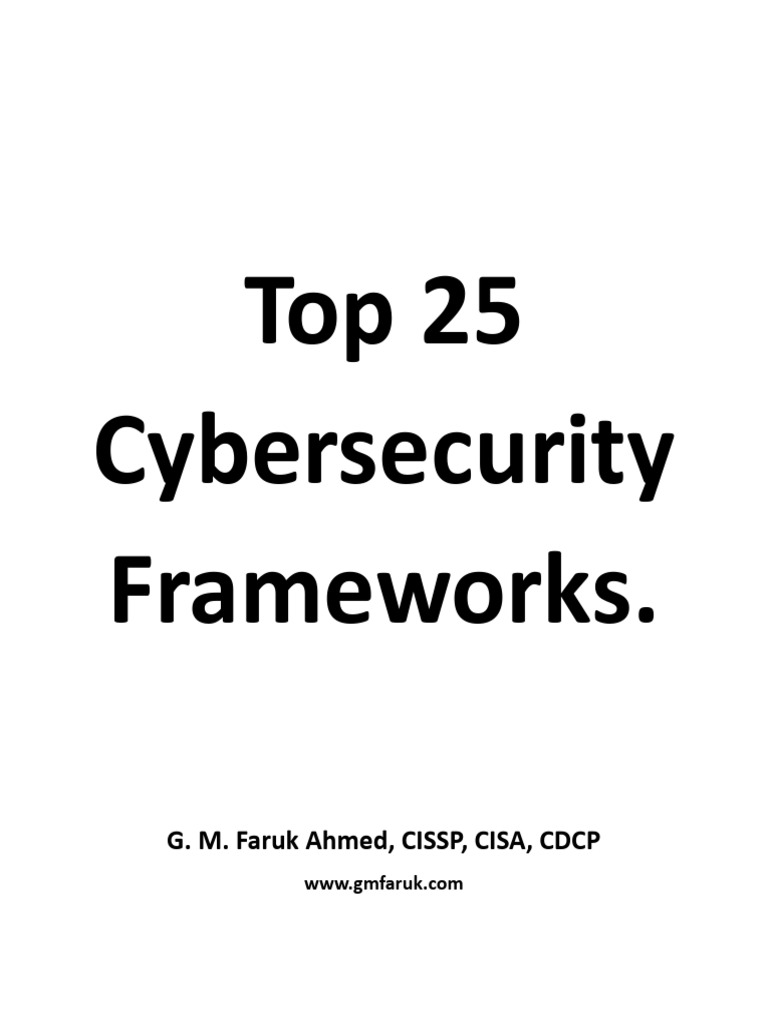 25 Cyber Security Frameworks Pdf