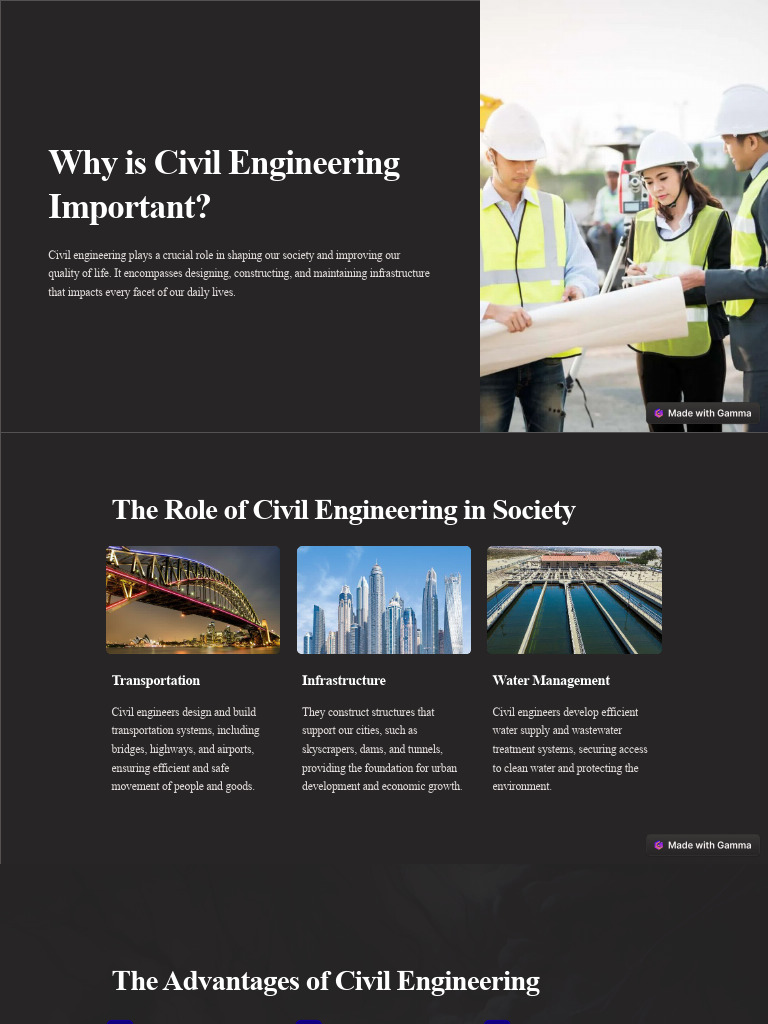 Importance of Civil Engineering in Society | PDF | Infrastructure ...