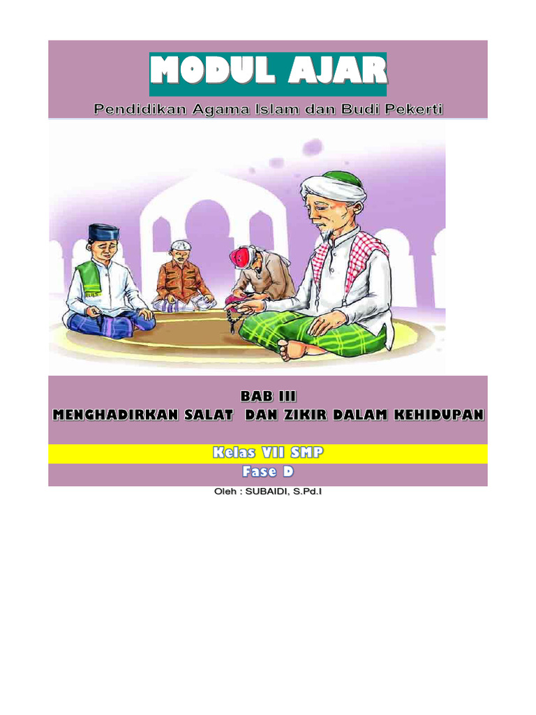 Contoh Modul Ajar Bab Shalat Zikir - Unit Plan | PDF | Karier ...