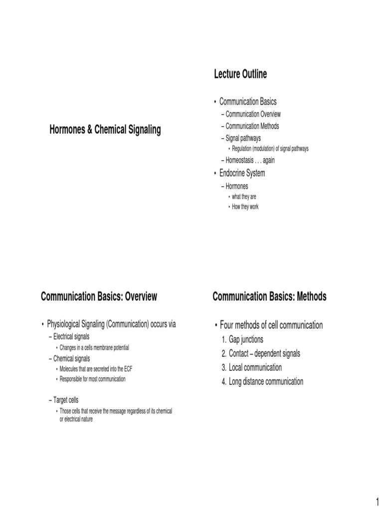 Chemical Messengers - 1 | PDF | Cell Signaling | Signal Transduction
