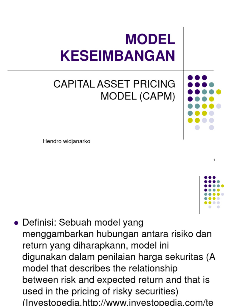 Panduan CAPM untuk Investor | PDF