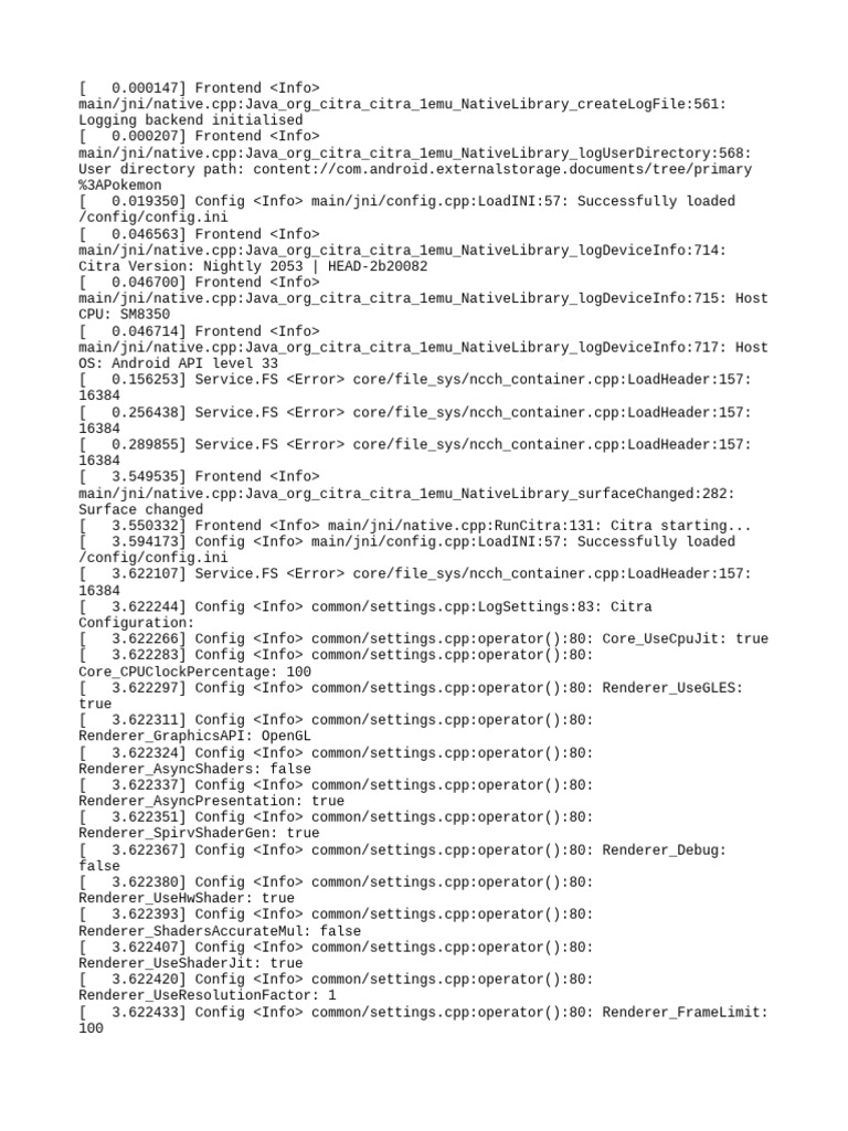 Citra Log | PDF | Computer Architecture | Information Technology