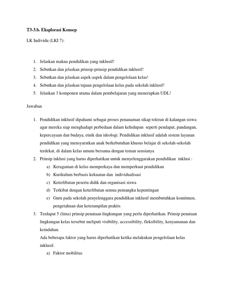T3.3 Eksplorasi Konsep - Pengantar ABK | PDF