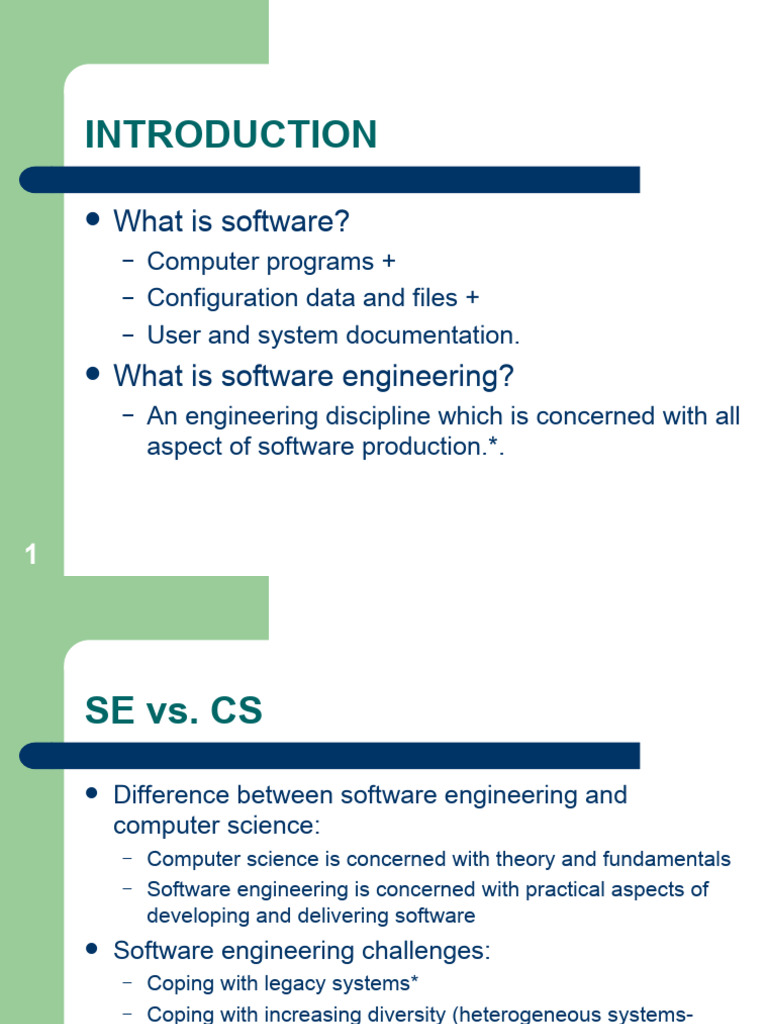 Chapter 1 - Introduction | PDF | Software | Software Development Process