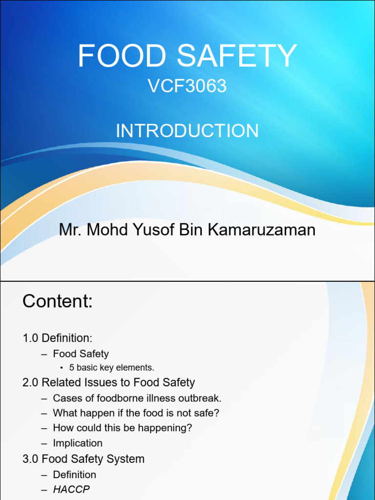 Bab 1 Food Safety | PDF | Food Safety | Hygiene