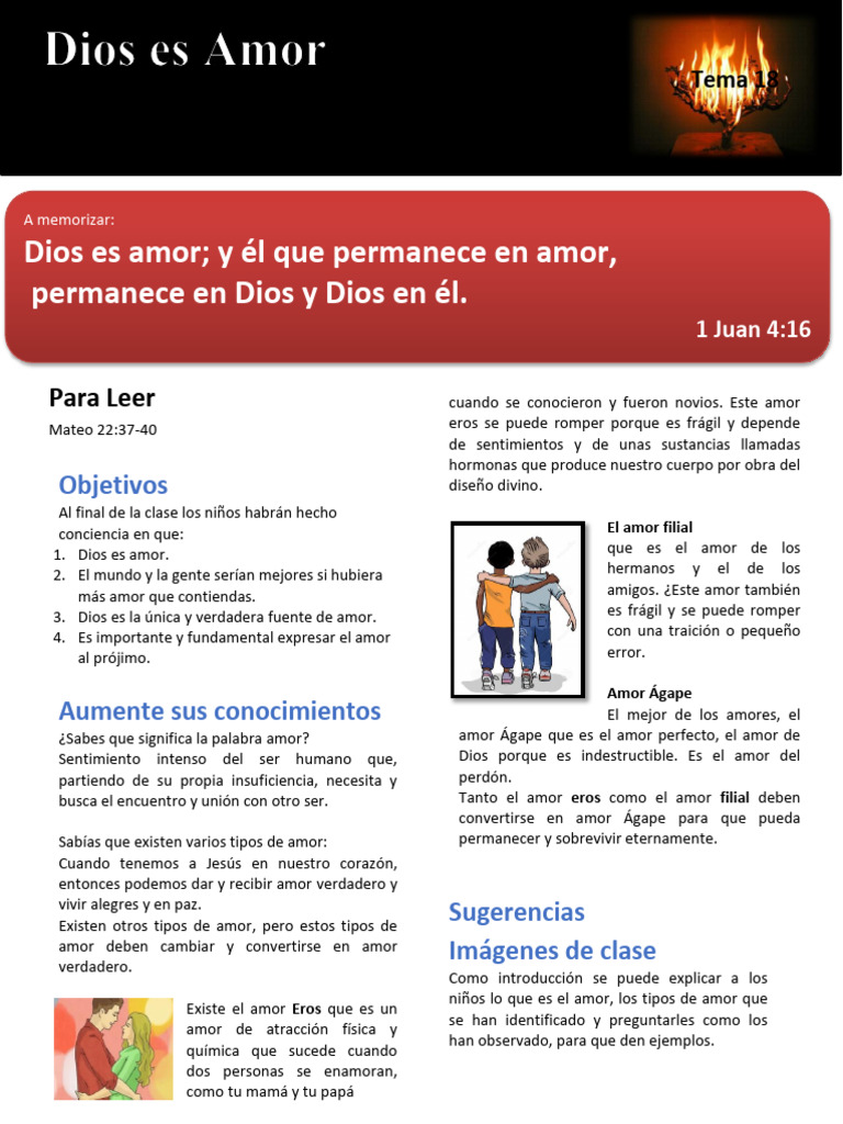 18- Dios es Amor | PDF | Amor | Creencia religiosa y doctrina