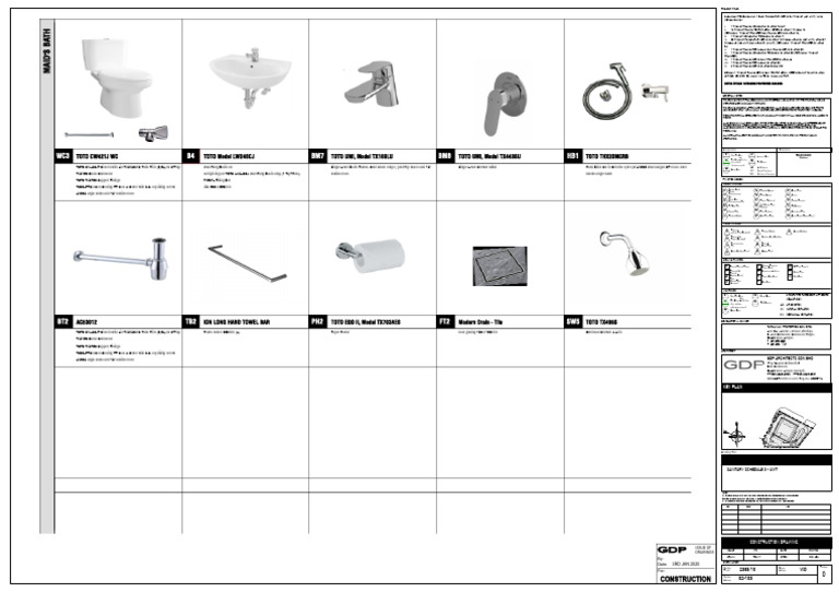 Construction Sanitary Schedule | PDF | Plaster | Building Materials
