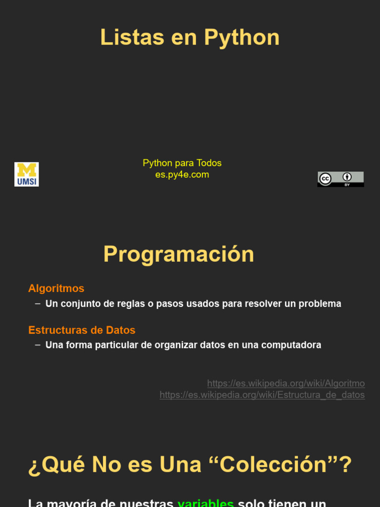 11 Listas | PDF | Python (lenguaje de programación) | Informática teórica