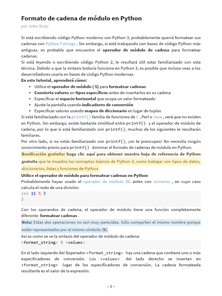 07 06formatos de Cadena | PDF | Python (lenguaje de programación) | Ascii