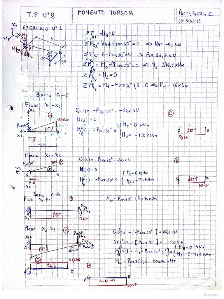 Avalos - Agustin-TP8-Momento Torsor | PDF | Esfuerzo de torsión | Ingeniería mecánica