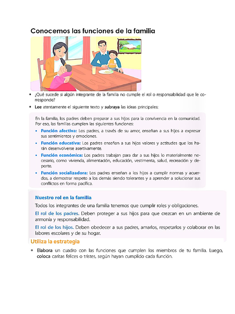 Conocemos Las Funciones de La Familia | PDF