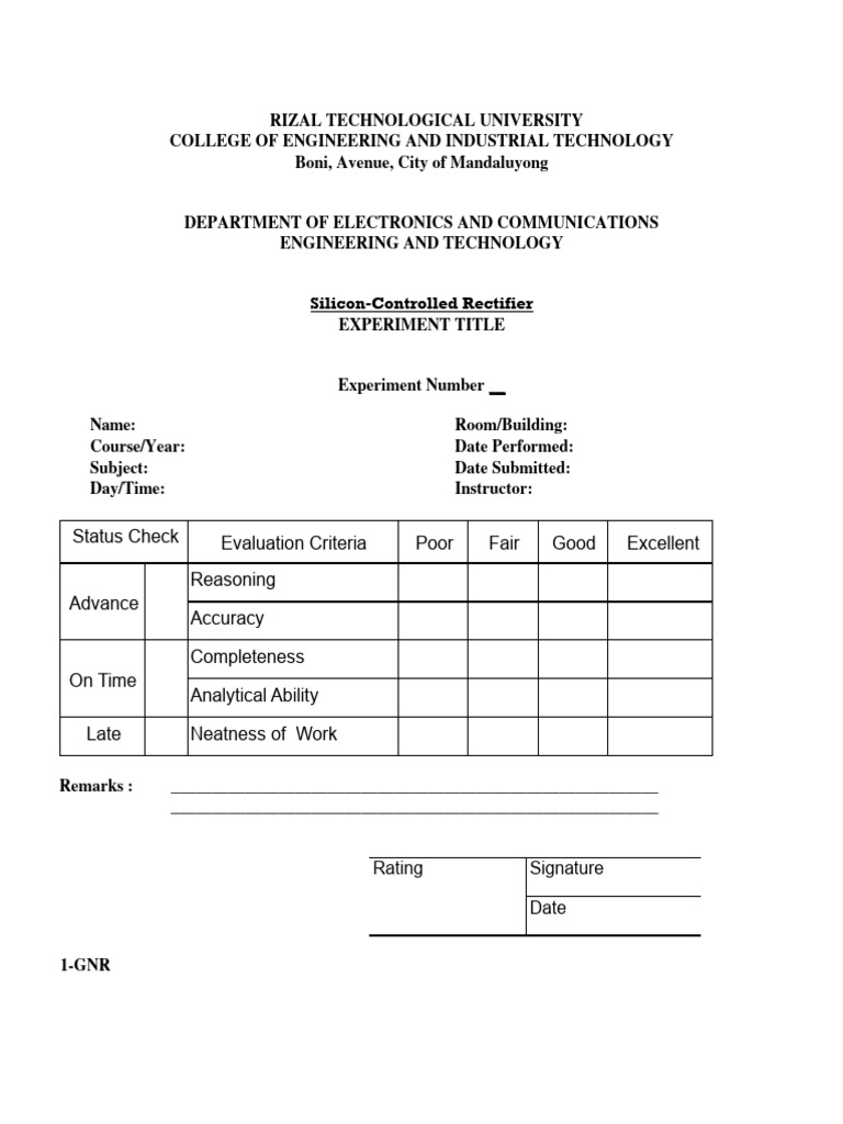 Silicon Controlled Rectifier Pdf Electronics Electronic Engineering