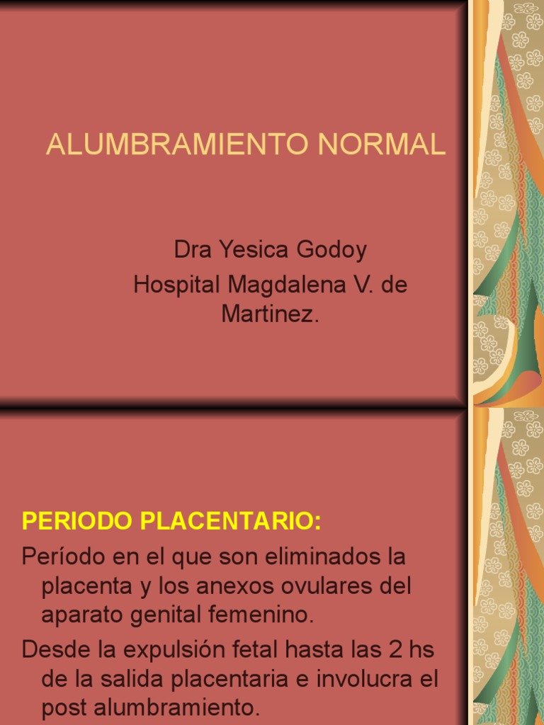 Alumbramiento Normal | Descargar gratis PDF | Placenta | Parto