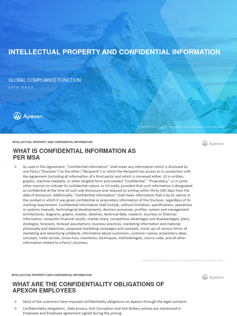 Apexon - ISMS Intellectual Property and Confidential Information ...