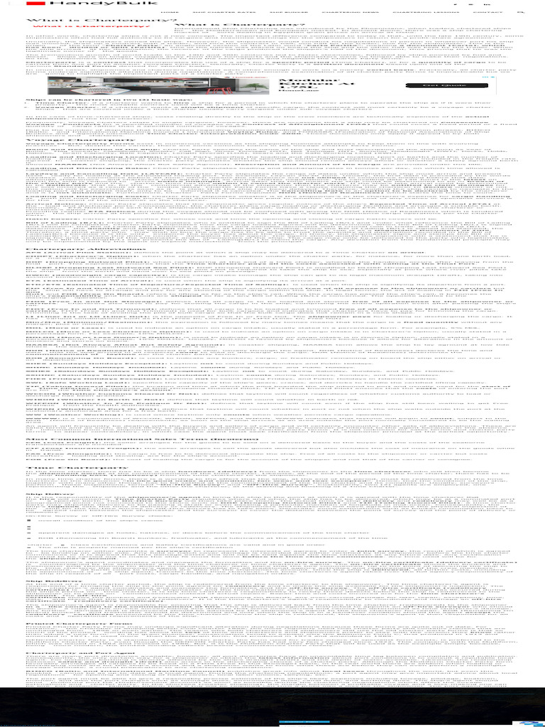 Charter Party | PDF