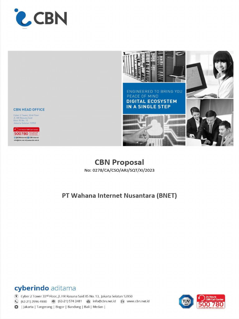 CBN Proposal IP Transit - PT Wahana Internet Nusantara (BNET) | PDF ...