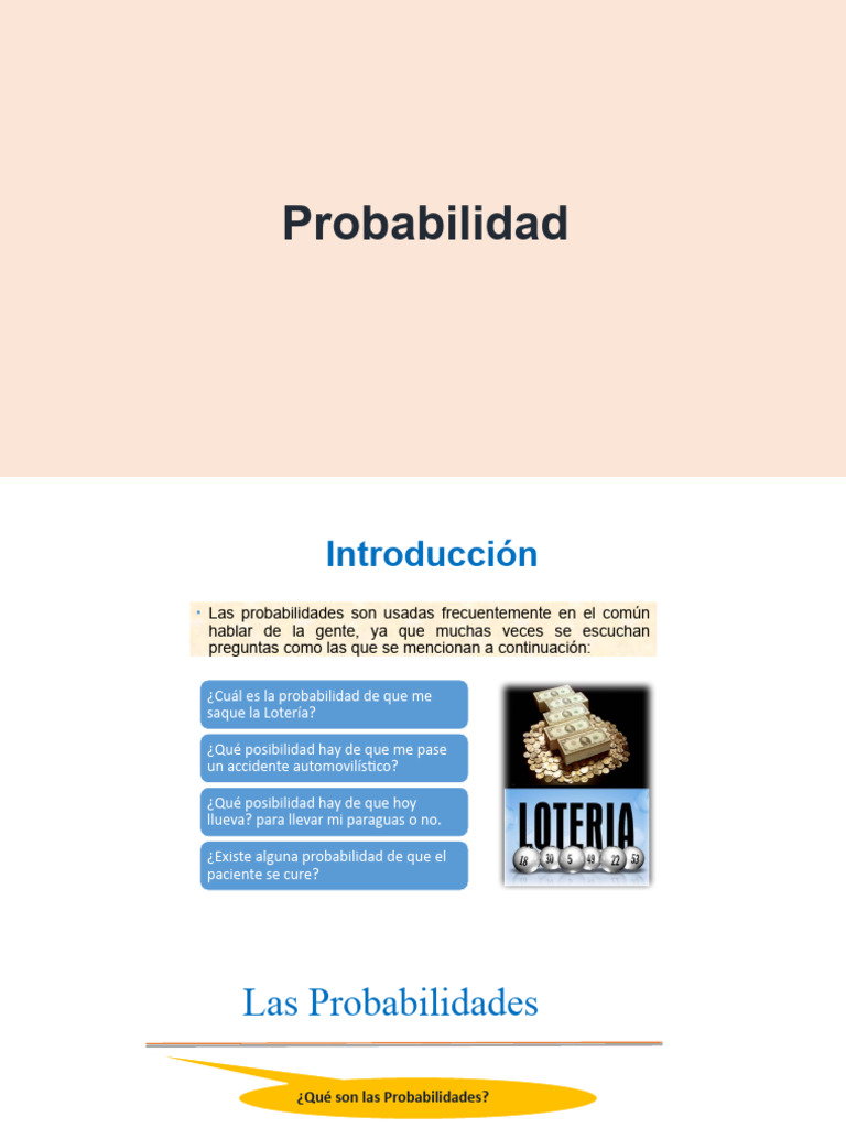 Material PPT Probabilidades | PDF | Probabilidad | Combinatoria