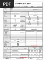 CS Form No. 212 Personal Data Sheet Revised | PDF