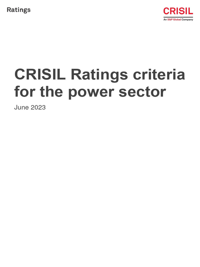 Crisil Ratings Criteria For The Power Sector | PDF | Electric Power ...