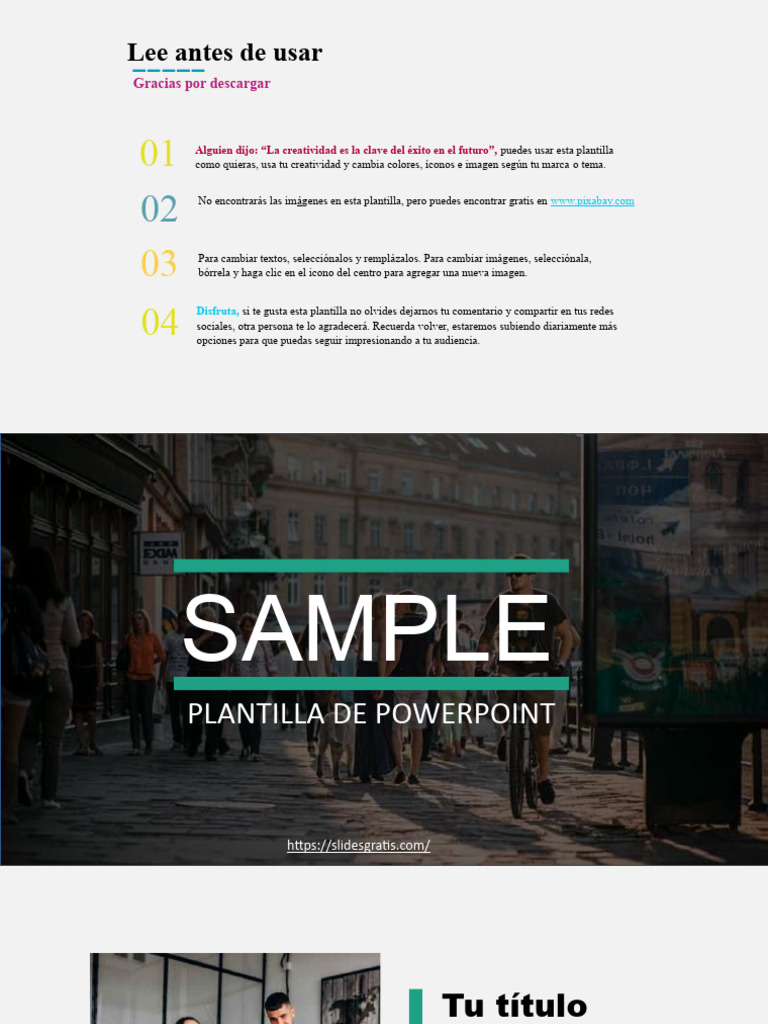 Sample Plantilla de Powerpoint Gratis | PDF