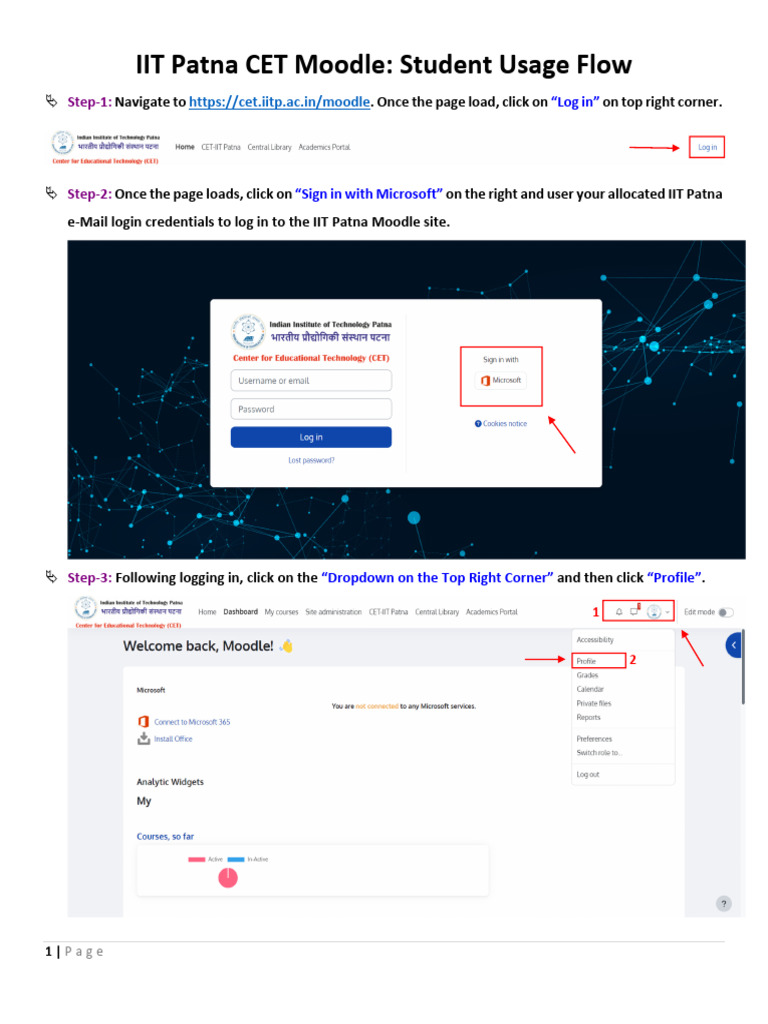 CET - Moodle - Flow - Student | PDF | Lecture | Login