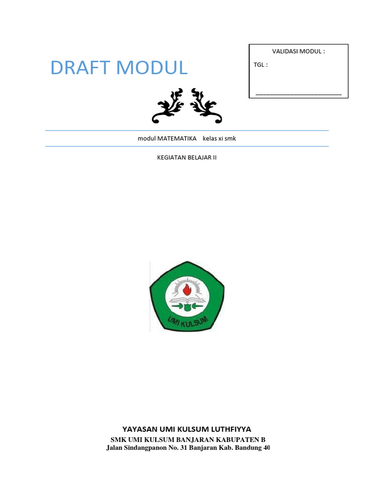 Modul MTK Kelas Xi Abc KB2 | PDF