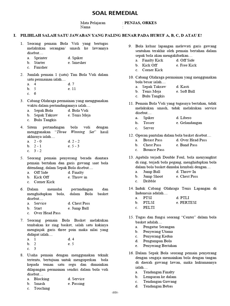 Soal Remedial | PDF