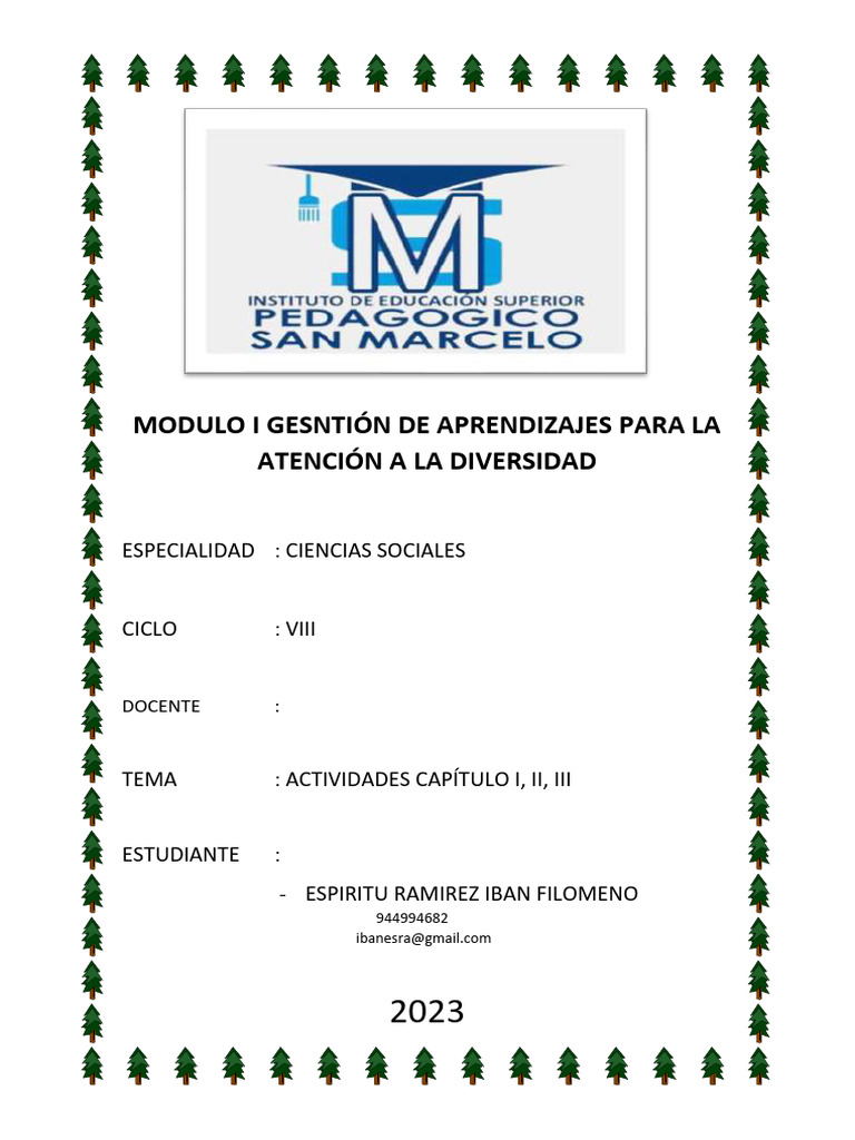 Modulo I Gestión de Aprendizajes para La Atención A La Diversidad - Iban - Ccss - VIII | PDF ...