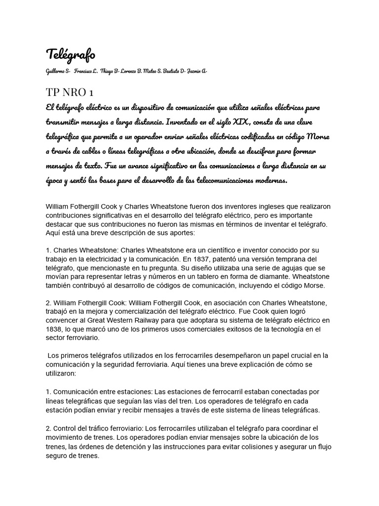 Teleg | PDF | Telegrafía | Telecomunicaciones