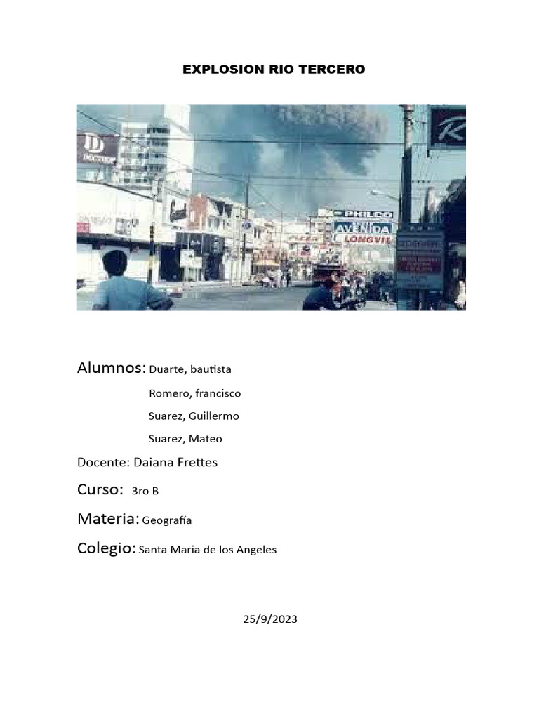 Explosion Rio Tercero | PDF