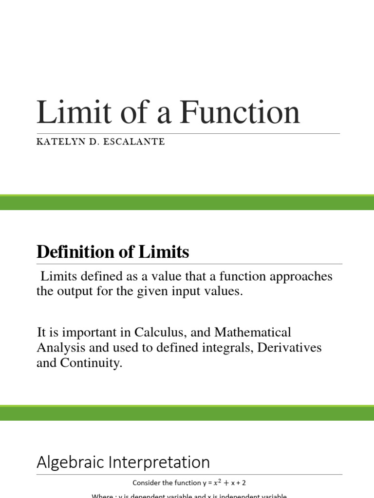 Limit of A Function | PDF | Function (Mathematics) | Mathematical Logic
