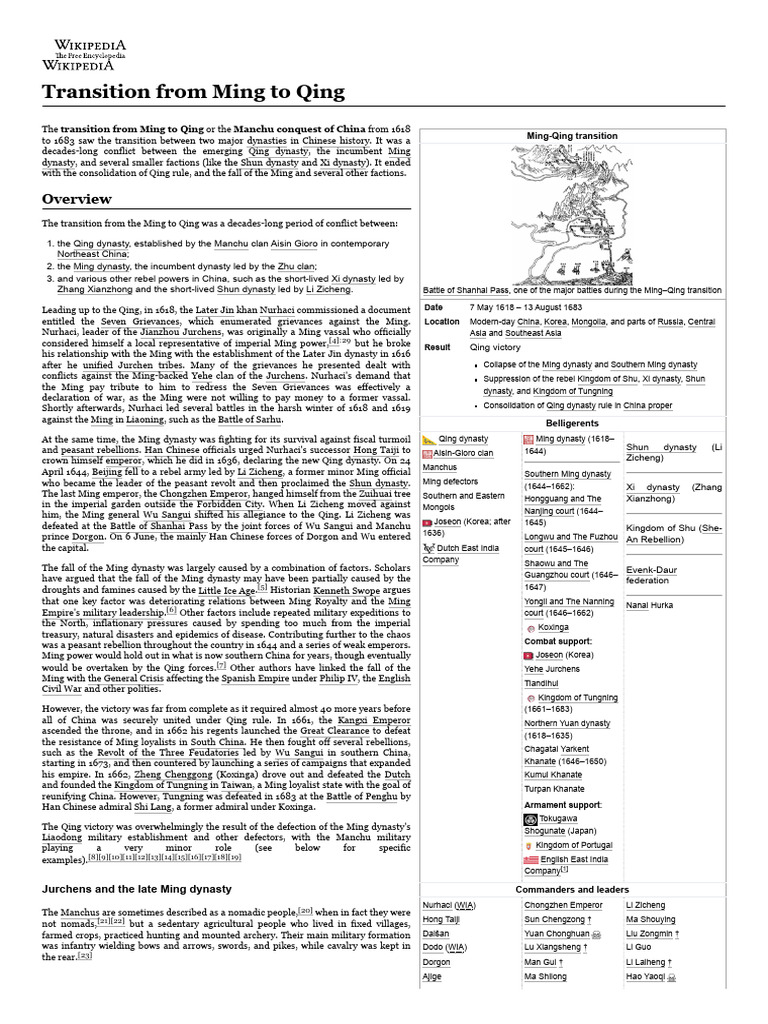 Shun Dynasty - 3 | PDF | Qing Dynasty | Manchuria