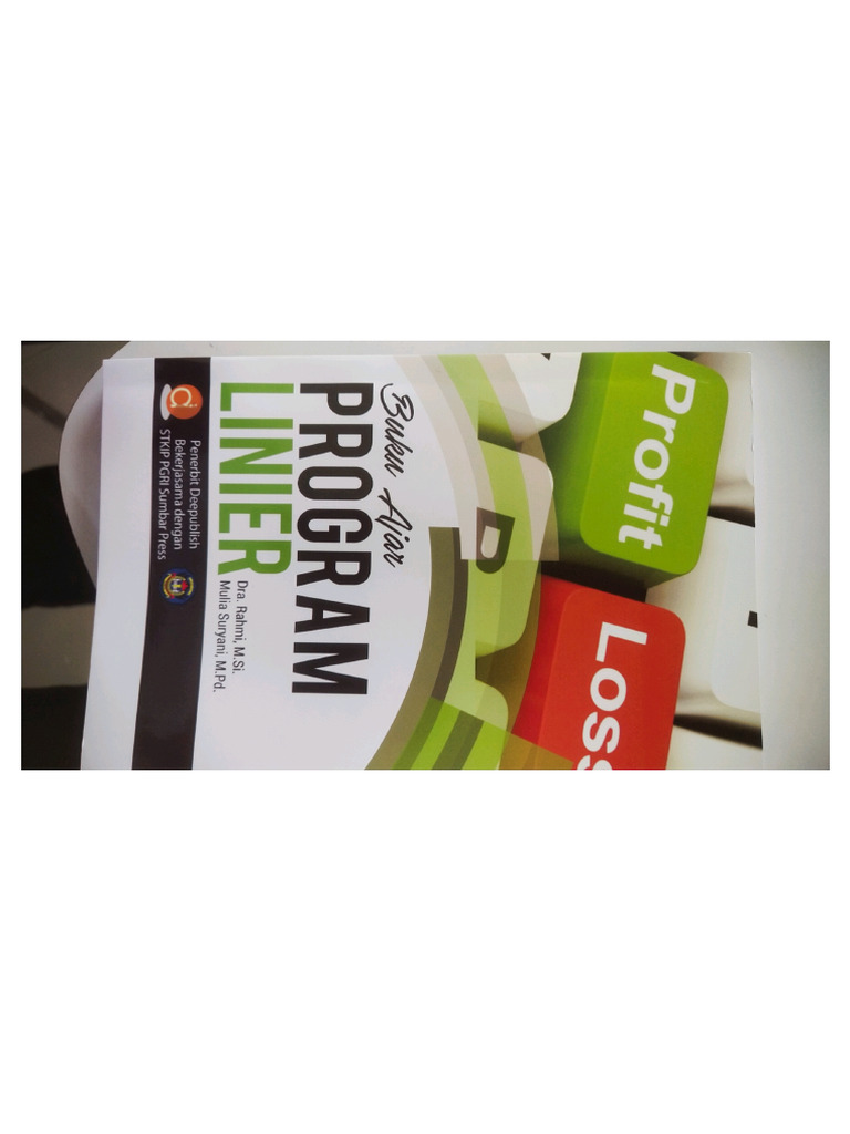 Buku Ajar Program Linier | PDF