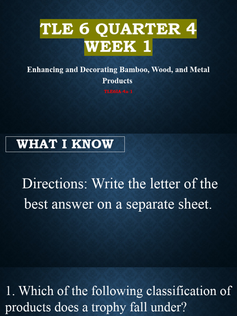 g6 q4 TLE Week1 | PDF