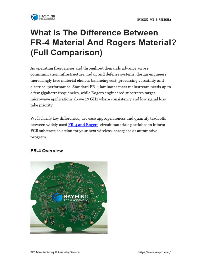 What is the Difference Between FR-4 Material and Rogers Material (Full ...