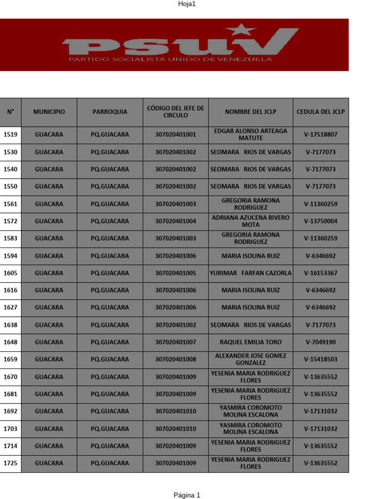 Estructuras Ubch y JCLP Del Estado | PDF | Venezuela