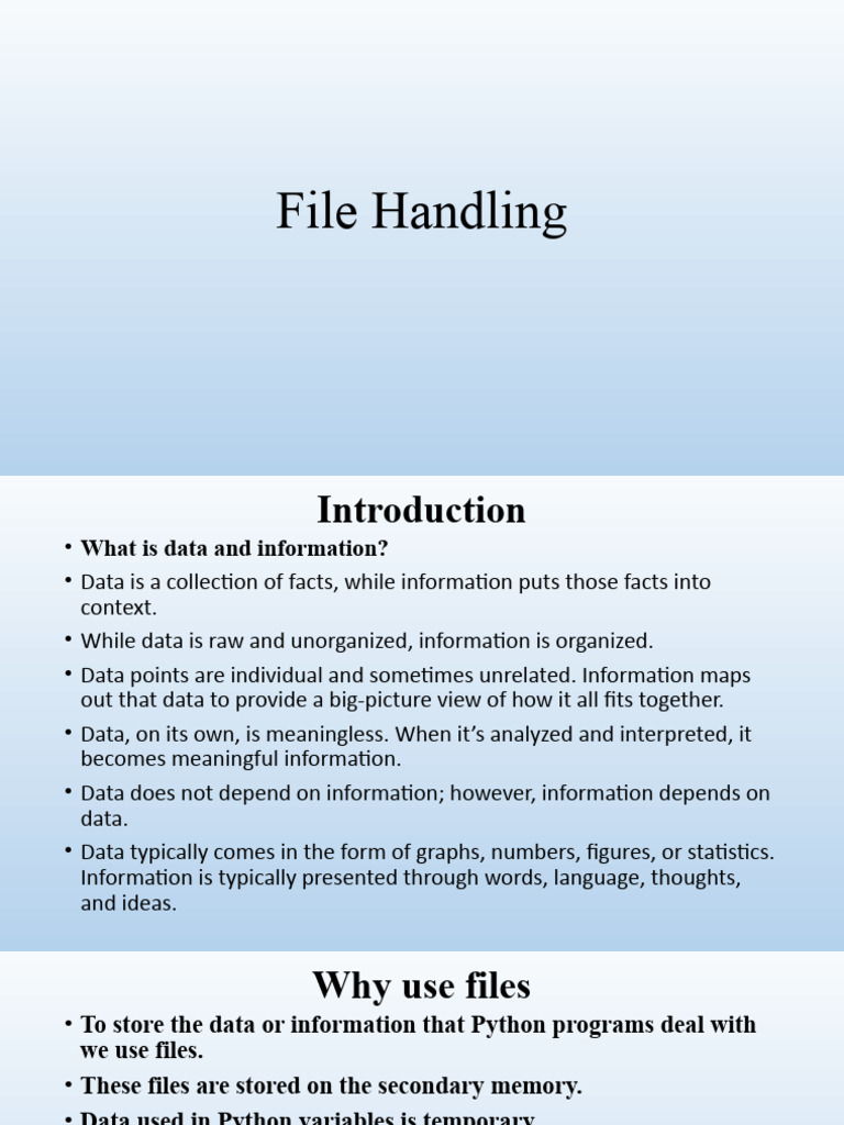 File Handle | PDF