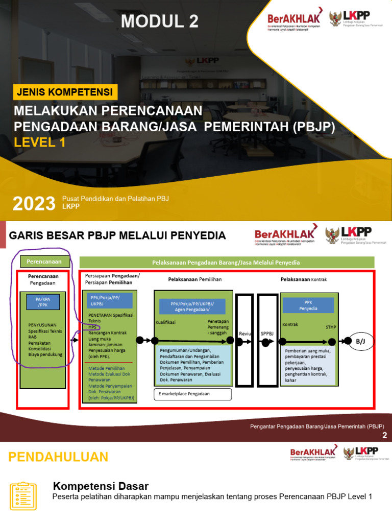BT - Modul 2 Perencanaan PBJP - JHP | PDF | Pengelolaan Keuangan & Uang