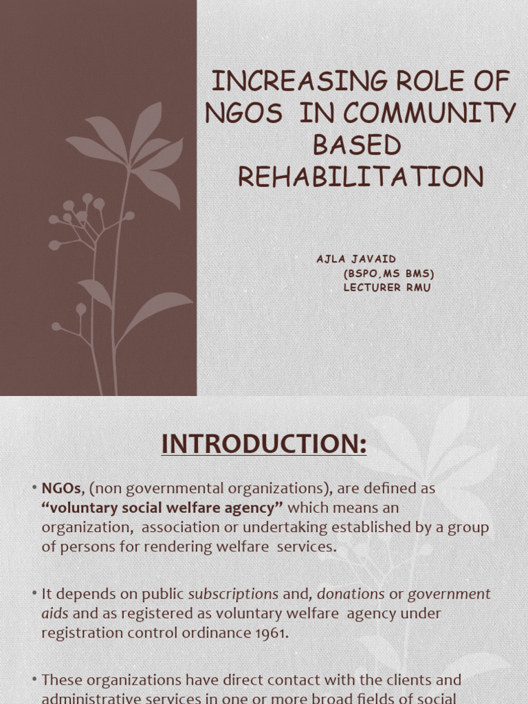 Role of NGOs | PDF