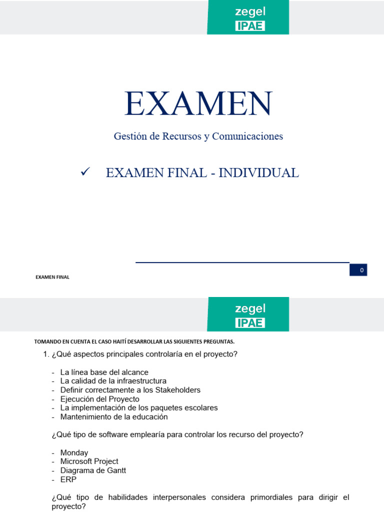 Formato de Examen Final - Recursos y Comunicaciones | PDF | Business ...