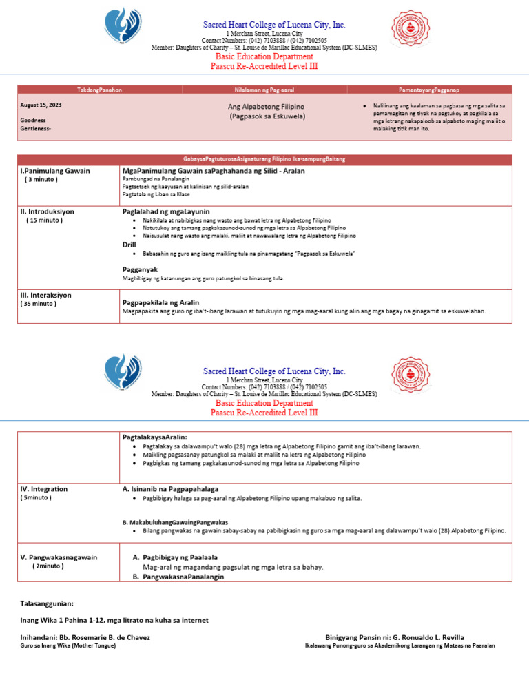 Mother Tongue 1 Aralin 1 LP | PDF