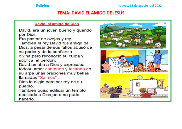 TEMA_DAVID_EL_AMIGO_DE_JESUS | PDF
