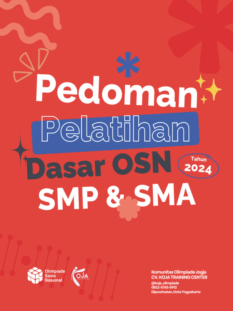 Pedoman Pelatihan Dasar Osn SMP Sma 2024 | PDF