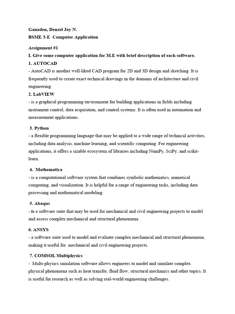 Computer Assignment | PDF