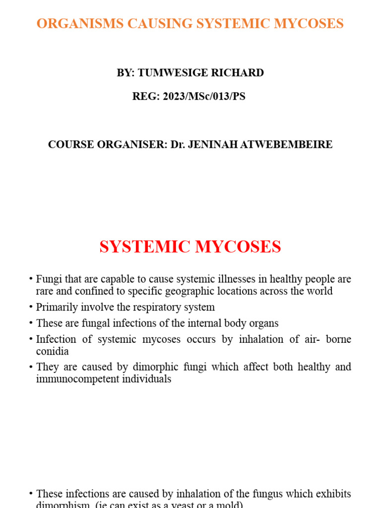 Systemic Mycosis | PDF | Epidemiology | Immunology