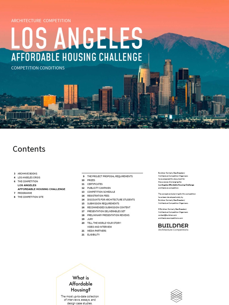 Los Angeles Affordable Housing Challenge | PDF | Cost Of Living ...