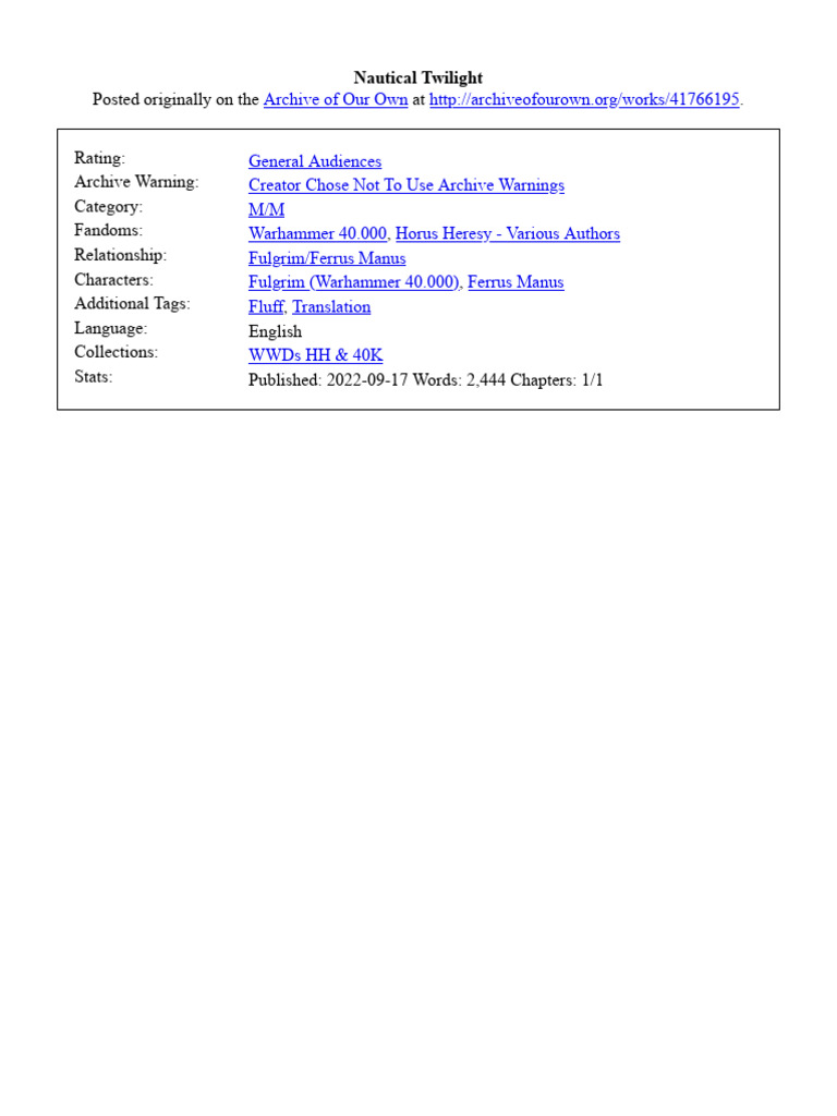 Nautical Twilight | PDF