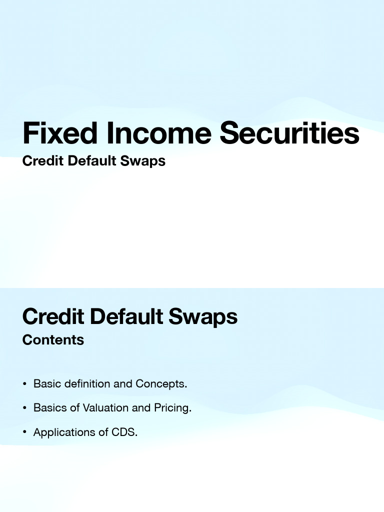 Chapter 7 - Credit Default Swaps | PDF | Finance & Money Management