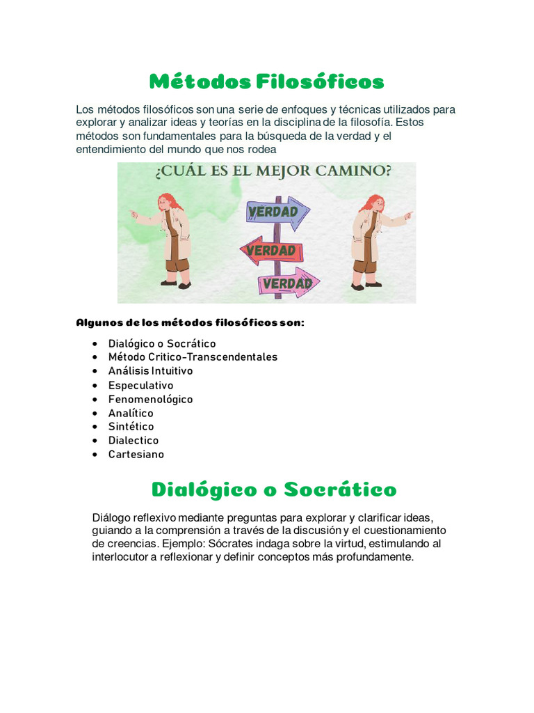 Principales Métodos Filosóficos | PDF | Intuición | Dialéctico